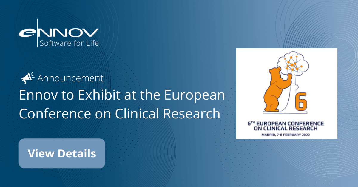 Ennov to Exhibit at the 6th European Conference on Clinical Research